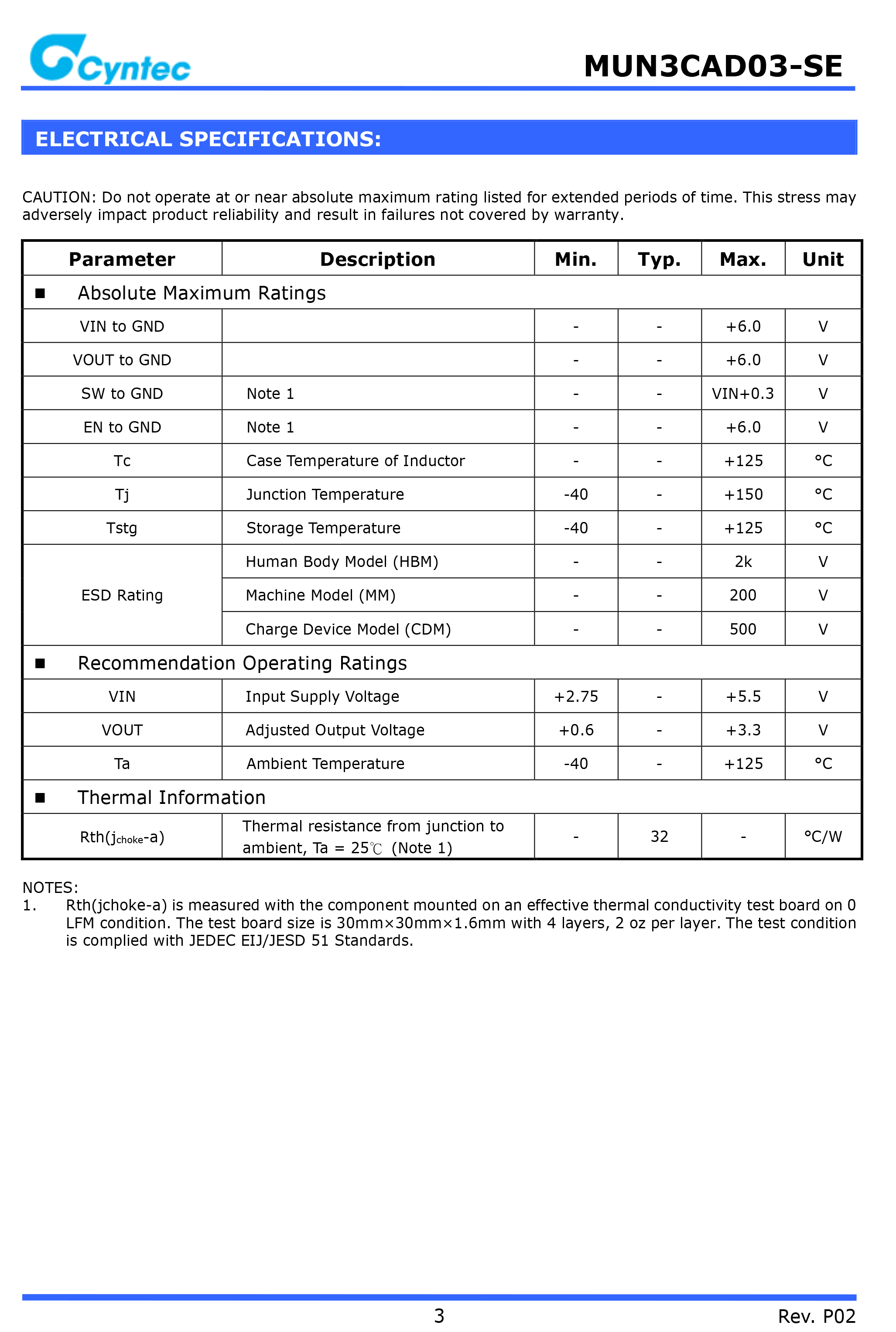 Cyntec(乾坤)电源模块MUN3CAD03-SE/MUN12AD03-SEC - 三英互联官网