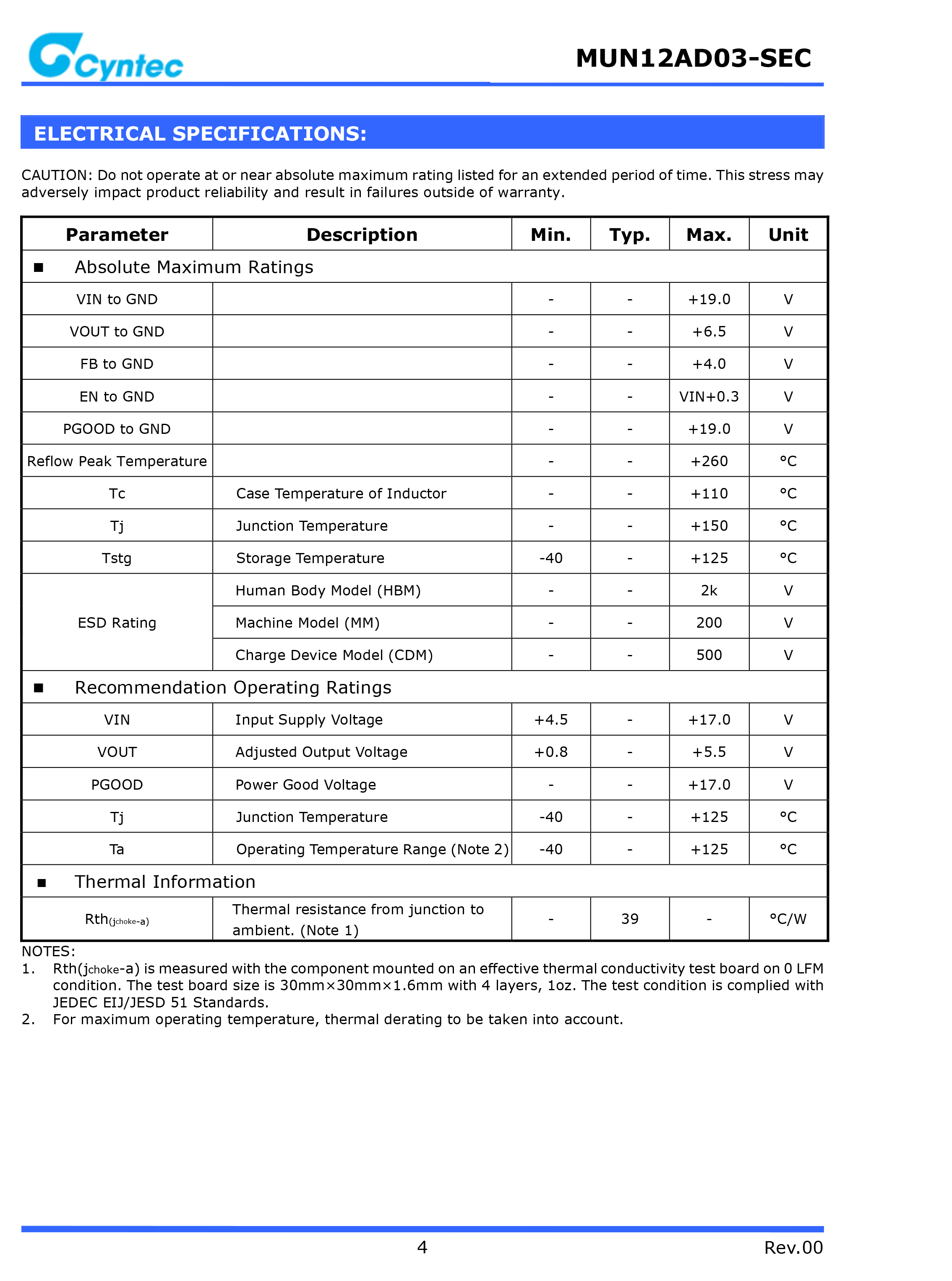 Cyntec(乾坤)电源模块MUN3CAD03-SE/MUN12AD03-SEC - 三英互联官网
